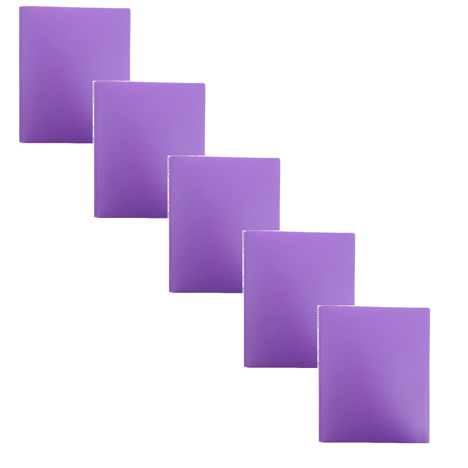 DJJGXAN Plastic Folders with Pockets, Poly Folder with Fasteners, 5 pcs ...