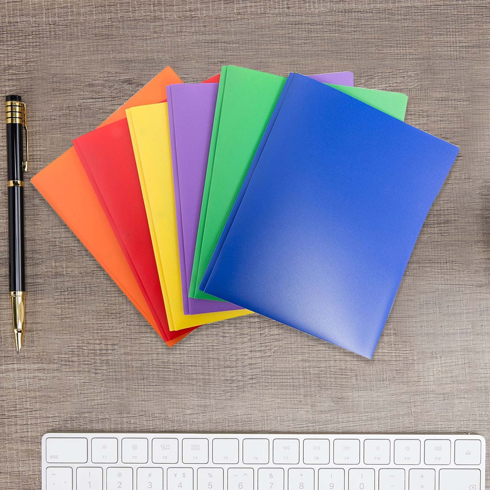 DJJGXAN Poly Folder, Plastic Folders with Pockets, 2 Pocket Plastic ...