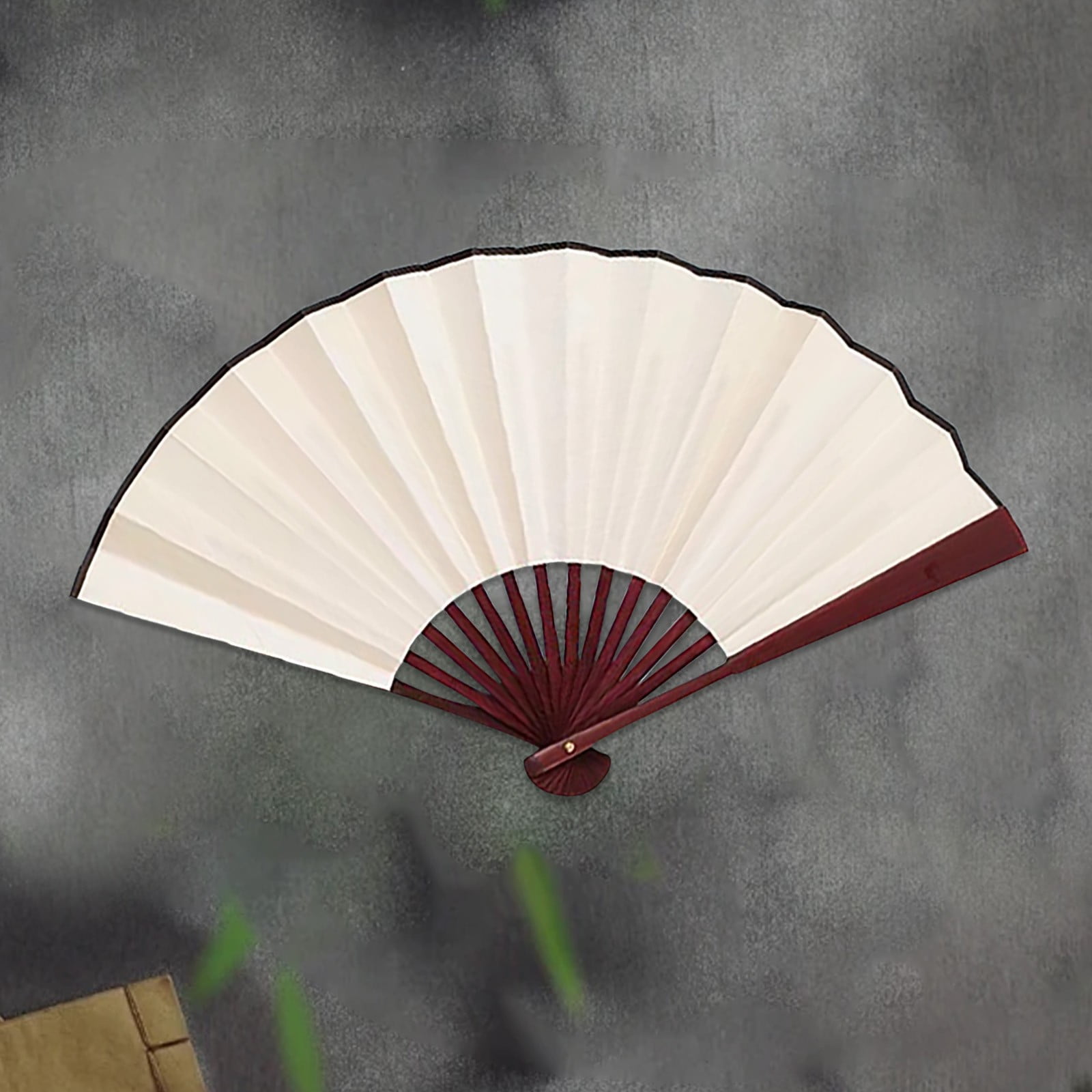 DJJGXAN Solid Handheld Fans, Silk Folding Fans with Wooden Frames ...