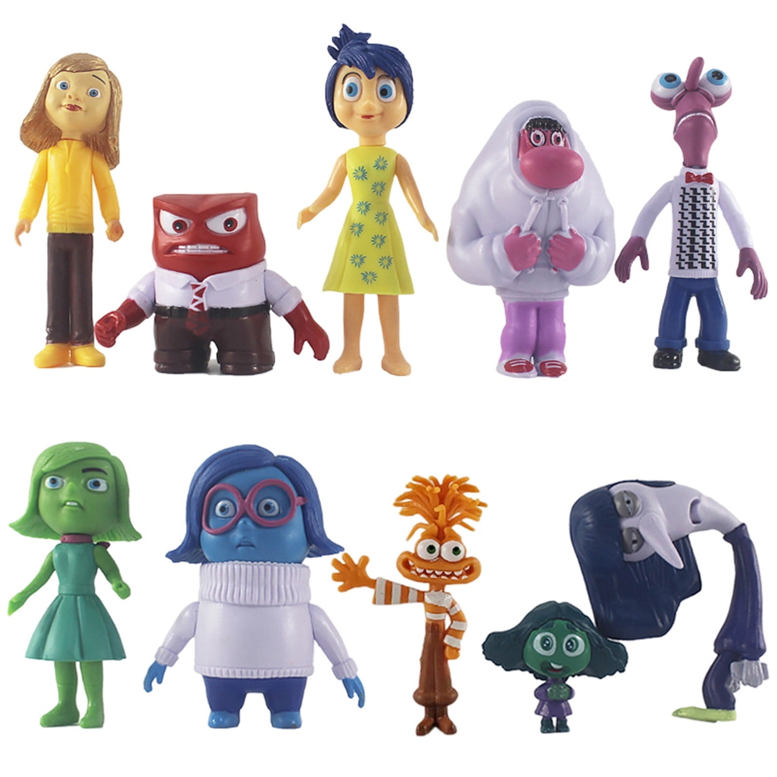 DJKDJL 10 PCS Inside Out Figurines Set, Colorful Inside Out Toys ...