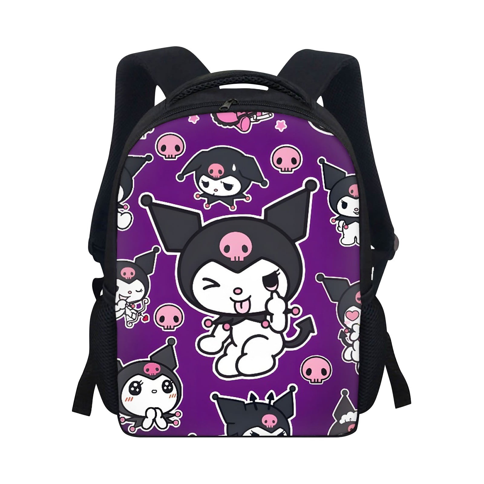 DJKDJL 12" Kuromi Backpack, Cute Purple Anime Bagpack, Winking Kuromi ...