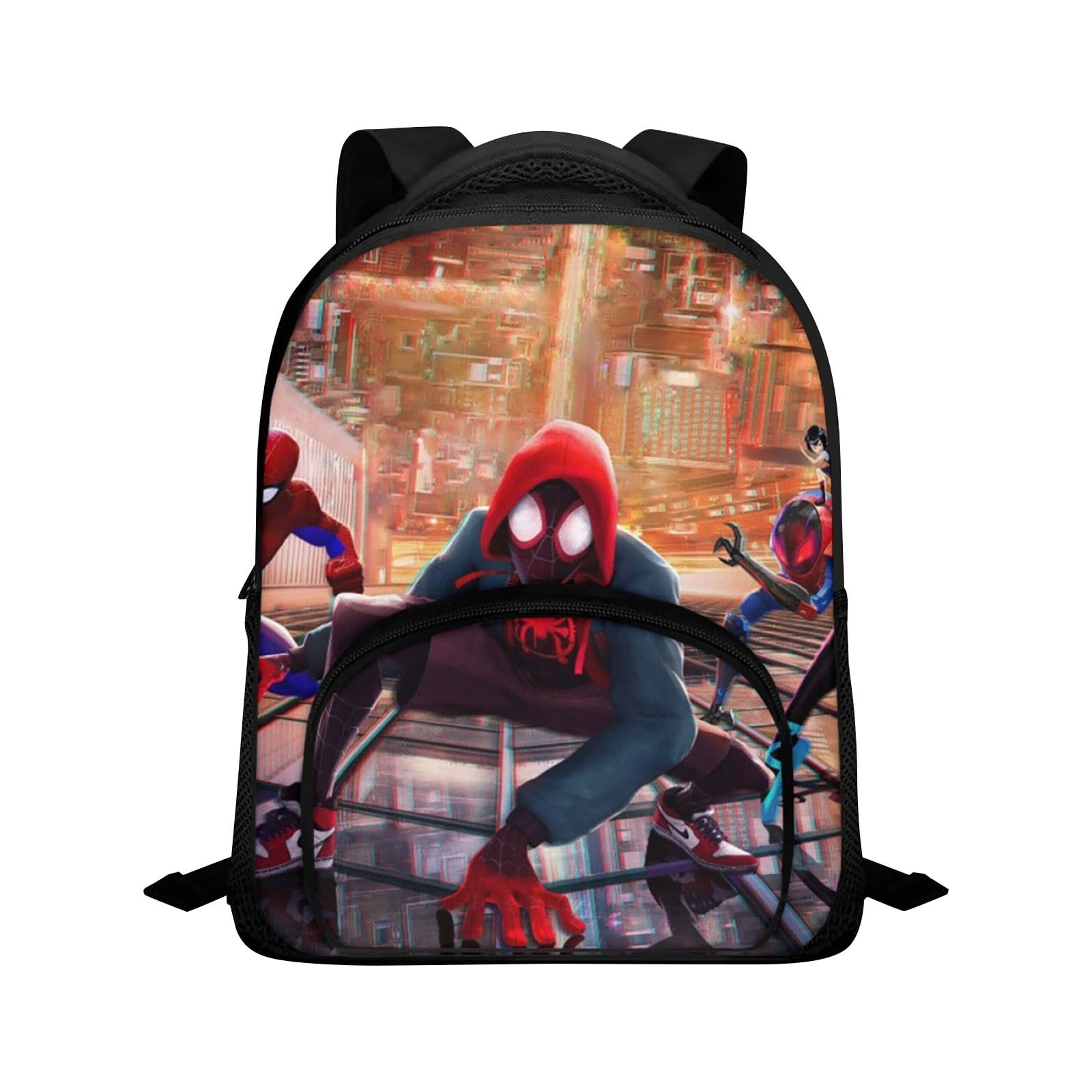 DJKDJL 12" Spider Super Hero Bagpack, Multiverse Cityscape Backpack Bag ...