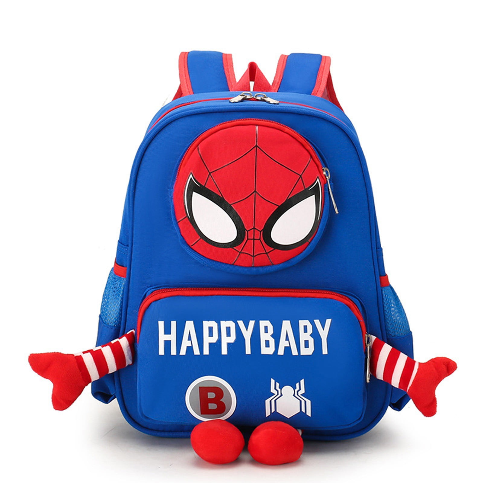 DJKDJL 13" Spider Super Hero Backpack, 3D Character Face and Legs ...