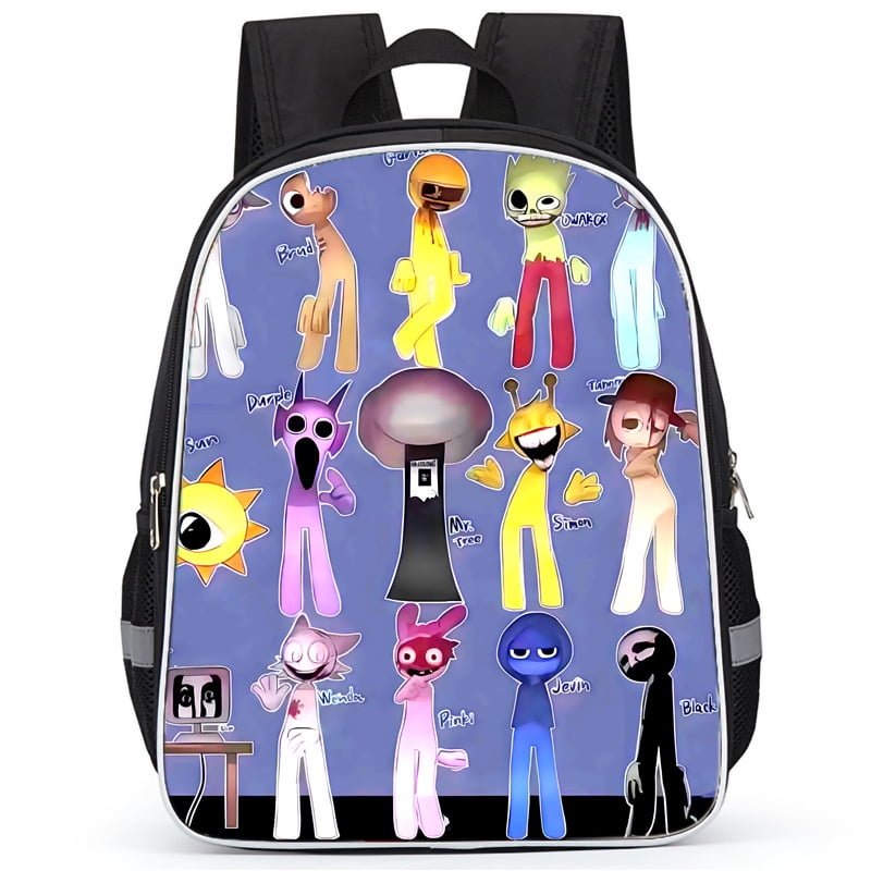 DJKDJL 13" Sprunki Backpack, Fun and Horror Style Sprunki Shoulders Bag ...