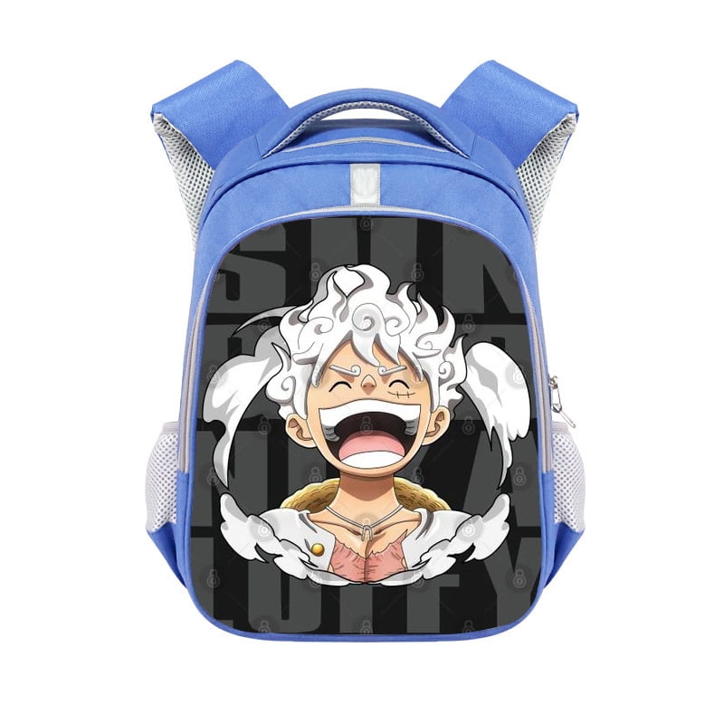 DJKDJL 14" One Piece Backpack, Cute Cartoon Luffy Gear 5 Laughing ...