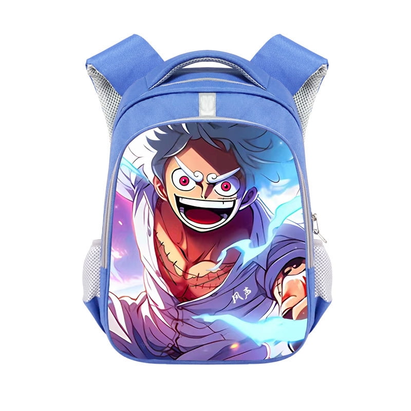 DJKDJL 14" One Piece Backpack, Dynamic Gear 5 Anime Luffy Schoolbag ...