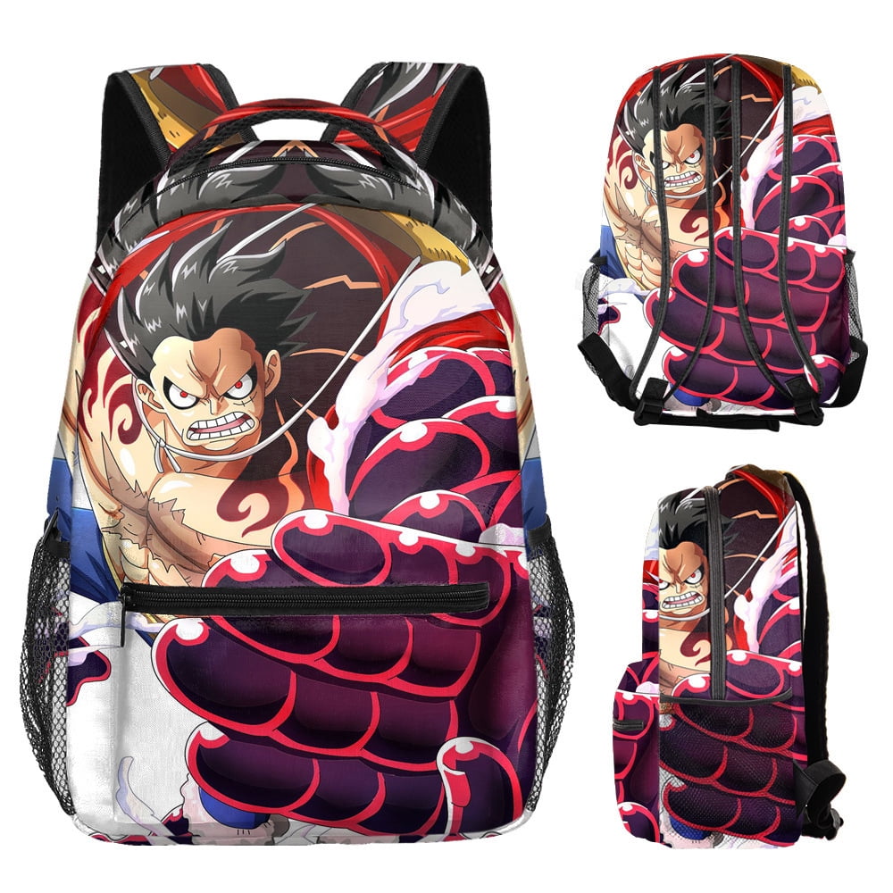 DJKDJL 14" One Piece Backpack, Luffy Gear Fourth Punch Art Schoolbag ...