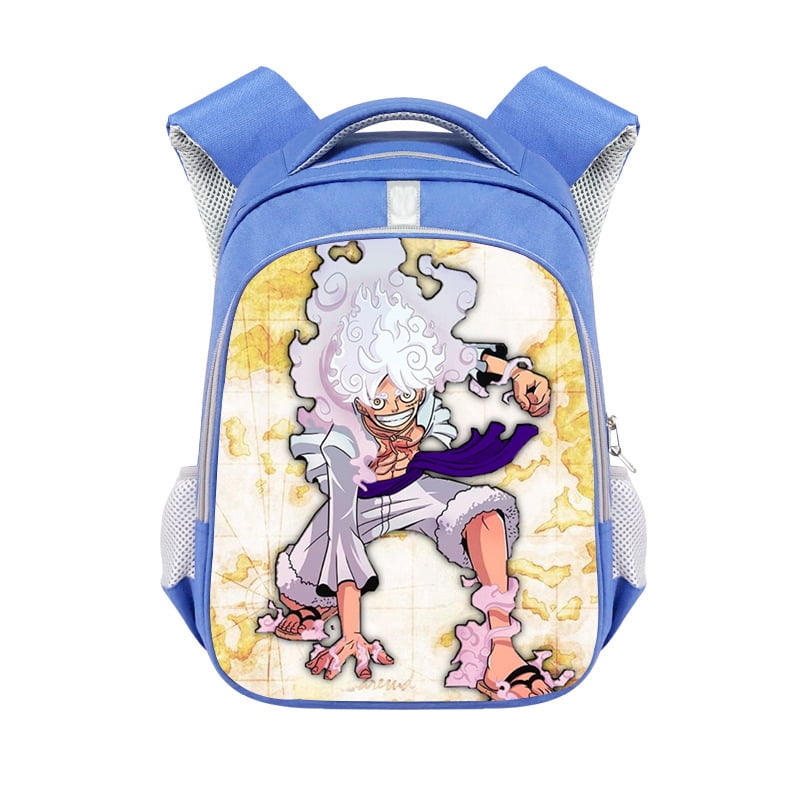 DJKDJL 14" One Piece Backpack, Stylish Luffy Gear 5 Schoolbag, Colorful ...