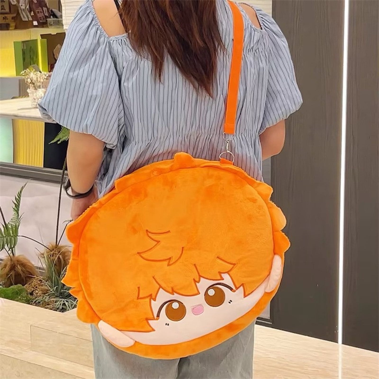 DJKDJL 15.74" Adorable Haikyuu Plush Crossbody Bag, Soft Anime Shoulder ...
