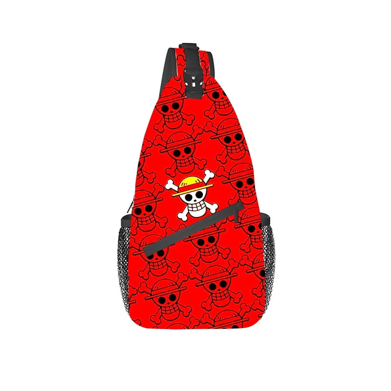 DJKDJL 15" One Piece Red Logo Backpack , Cool Sling Schoolbag with ...