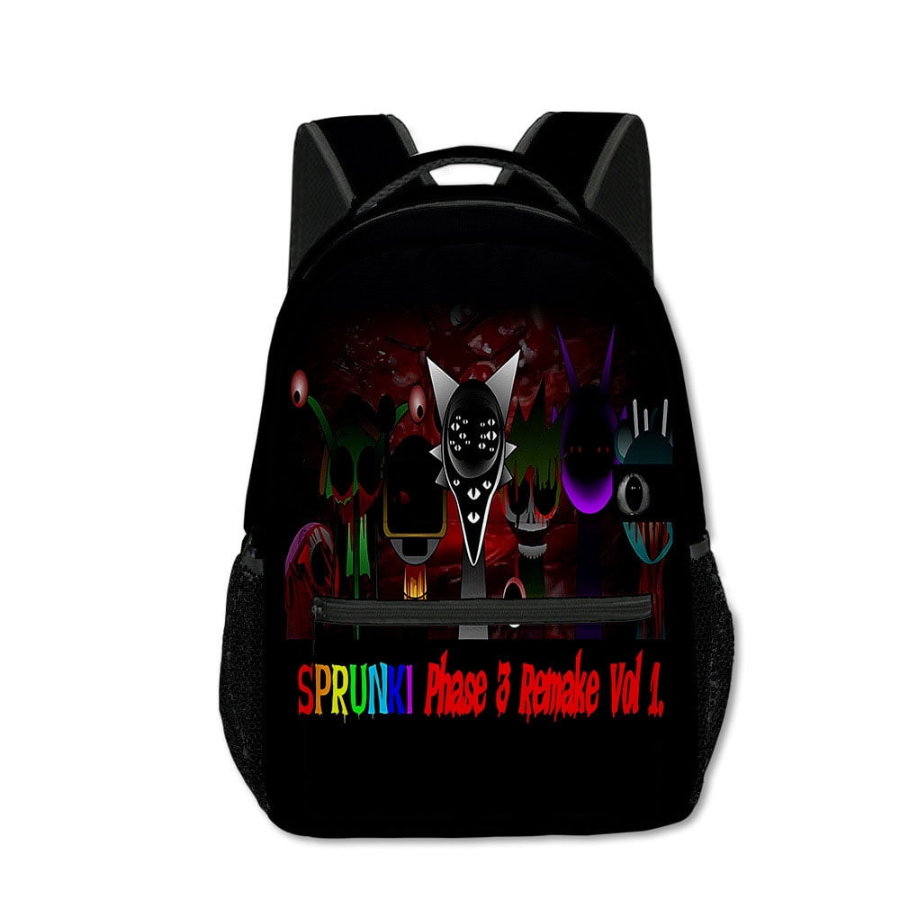 DJKDJL 15" Sprunki Backpack, Cartoon Characters in Playful Forest Scene ...