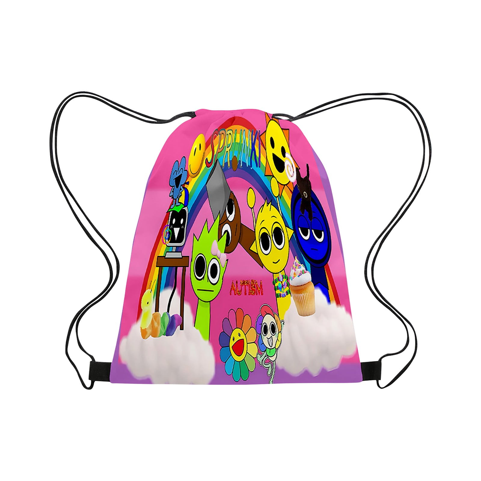 DJKDJL 15" Sprunki Drawstring Backpack, Drawstring Backpacks With ...