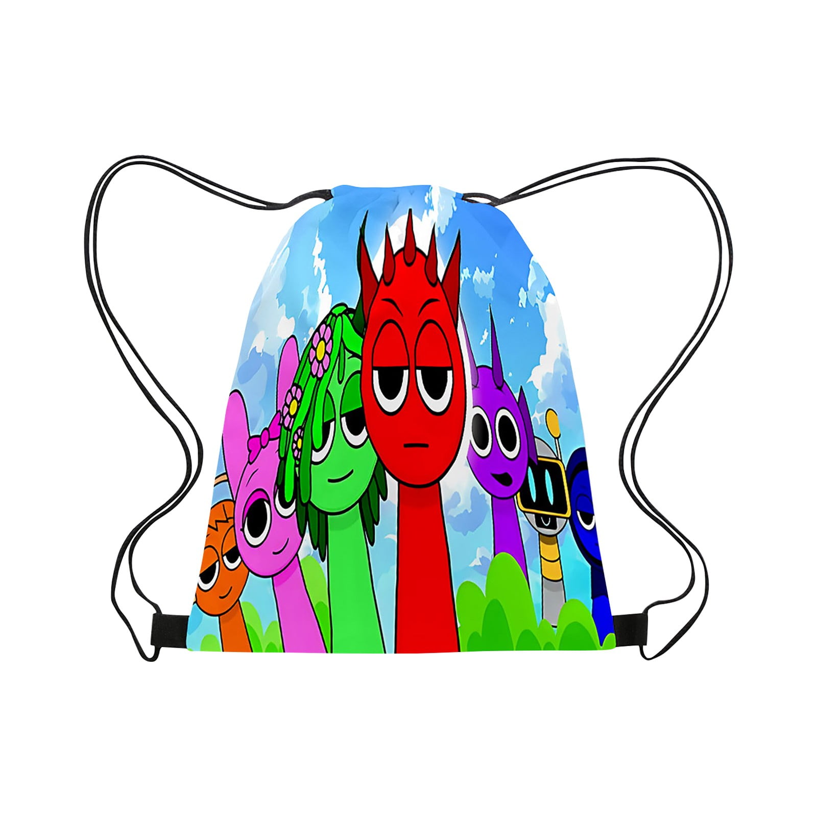 DJKDJL 15" Sprunki Drawstring Backpack, Sprunki Game Drawstring Bags ...