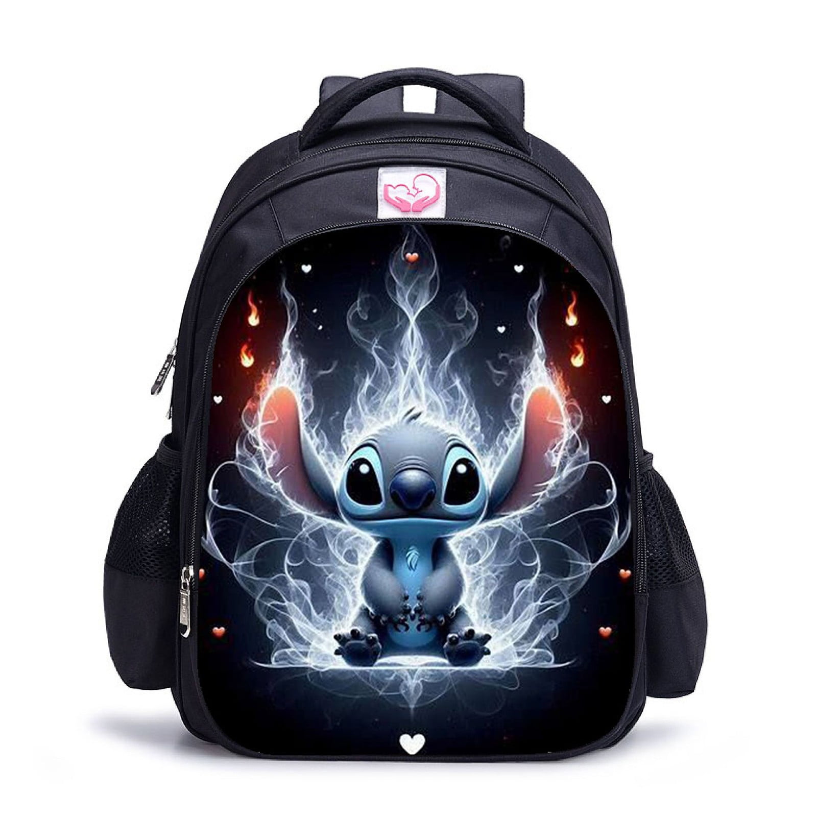 DJKDJL 15" Stitch Backpack, Cute Stitch Backpack with Flame Aura Design ...