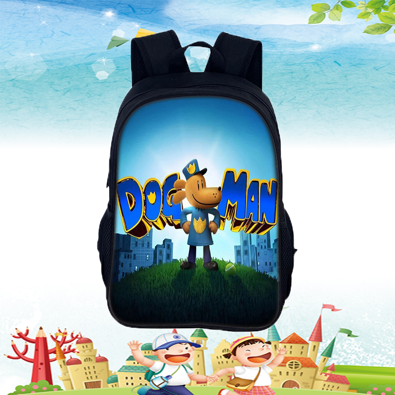 DJKDJL 16" Dog Man Backpack, Cartoon Dog Man Schoolbag, Durable and ...