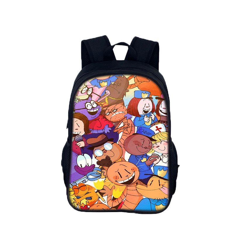 DJKDJL 16" Dog Man Backpack, Iconic Dog Man Crew Collage Schoolbag ...