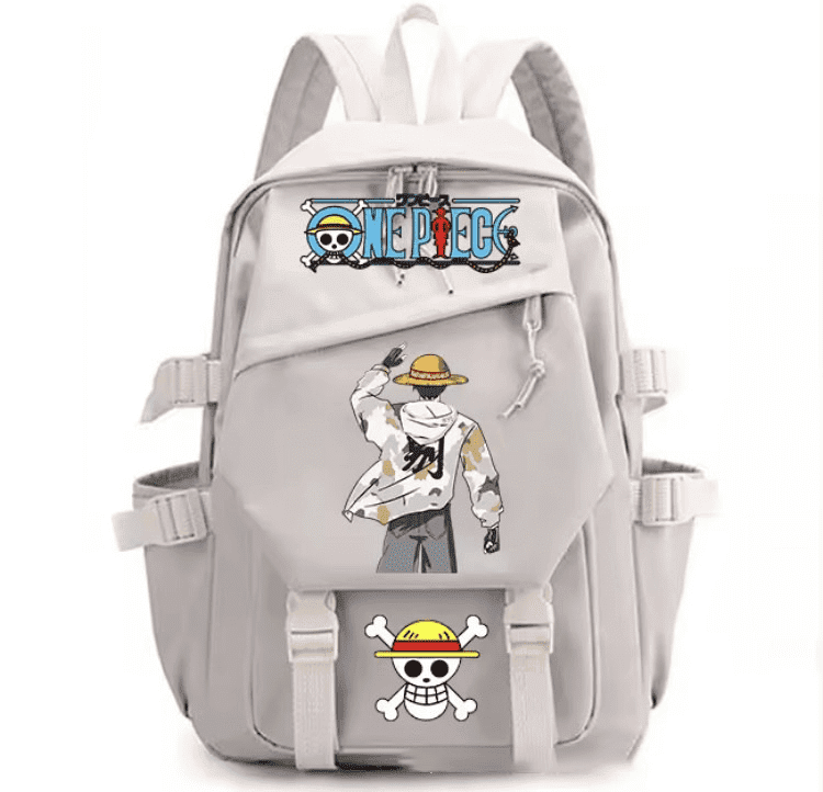 DJKDJL 16" One Piece Backpack, Trafalgar Law Anime Character Schoolbag ...