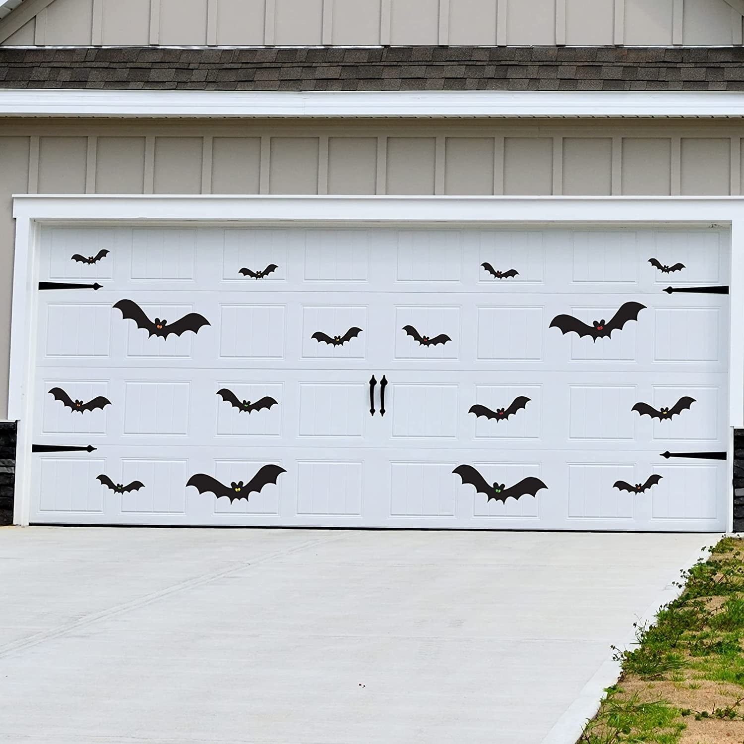 DJKDJL Halloween Black Magnetic Bats Set - 16 Pieces of Scary Bat ...