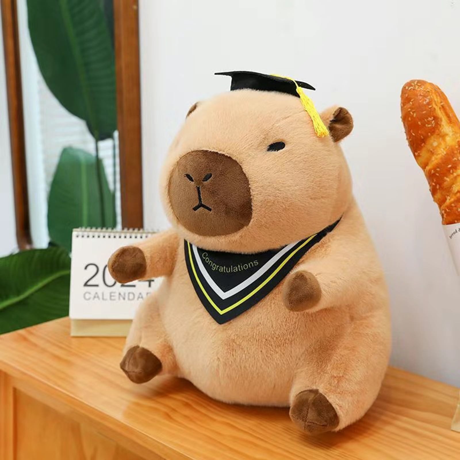 DJKDJL 17.7" Capybara Graduation Plush, Cute Stuffed Animal Plush ...