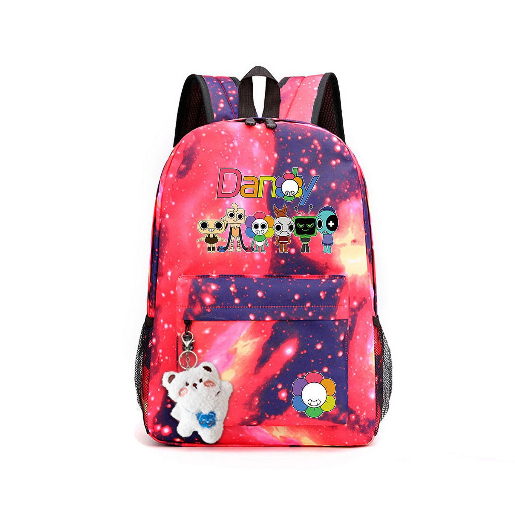 DJKDJL 17" Red Galaxy Dandy's World Backpack, Cosmic Themed Schoolbag ...