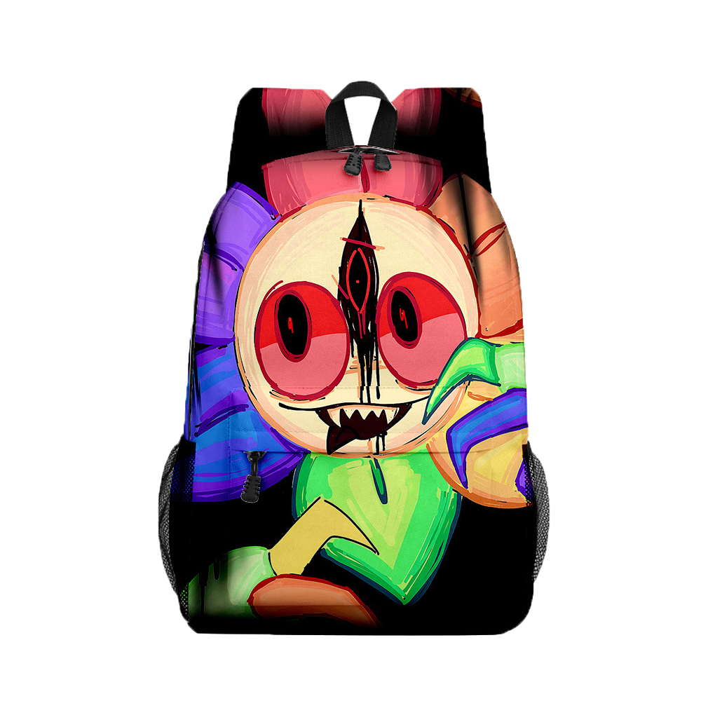 DJKDJL 17" Vibrant Evil Eye Dandy's World Backpack, Creepy Flower Face ...