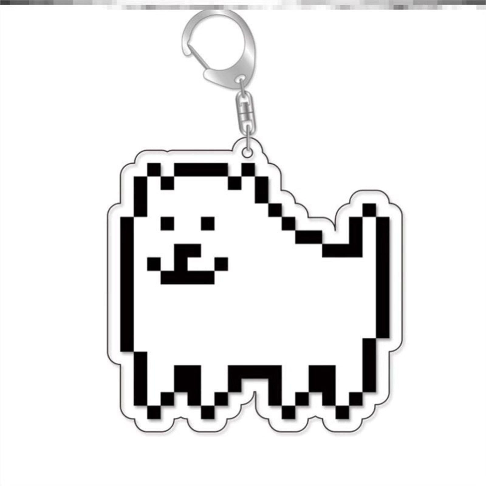 DJKDJL 2.17" Undertale Keychain, Pixel Undertale Character Keyring ...