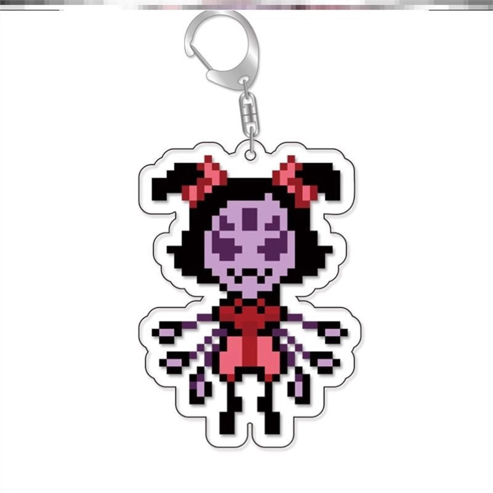 DJKDJL 2.17" Undertale Keychain, Pixel Undertale Character Keyring ...