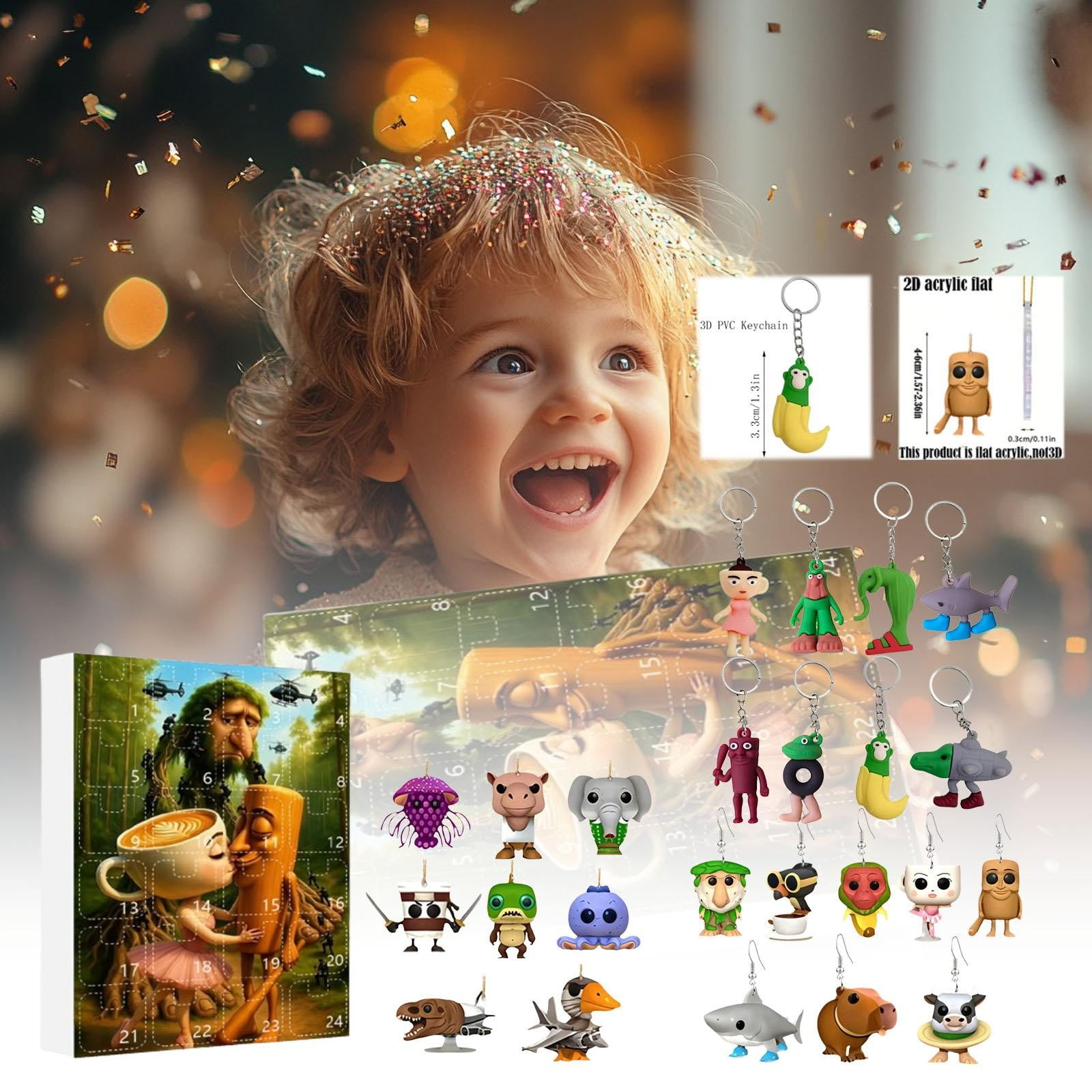 DJKDJL 24 PCS Tralalero Tralala Italian Brainrot Keychain Set, Funny ...