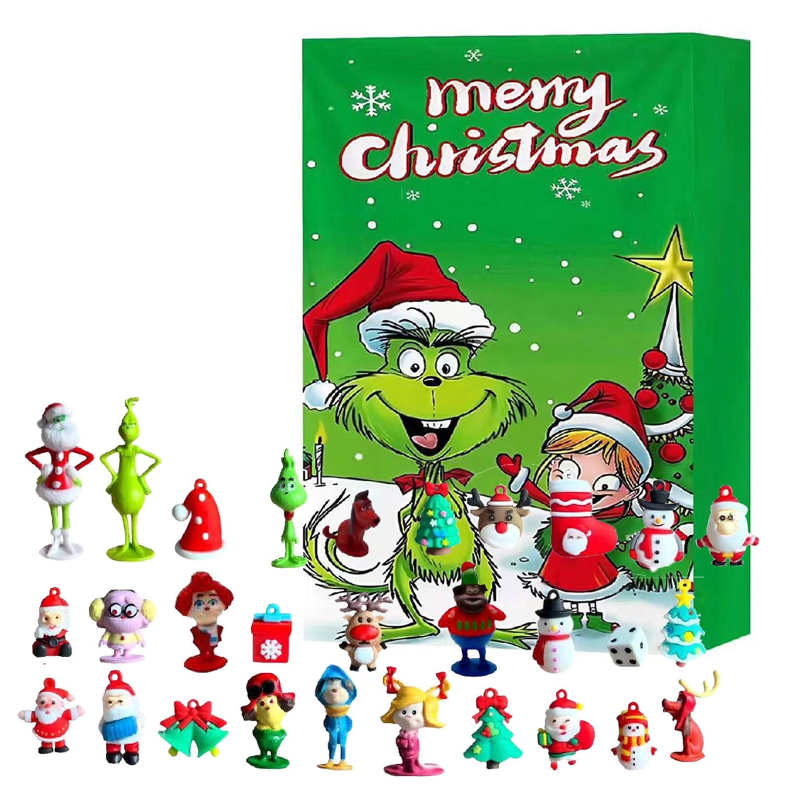 DJKDJL (24 PCs) Christmas Advent Calendar 2024 The Grinch Santa Claus ...