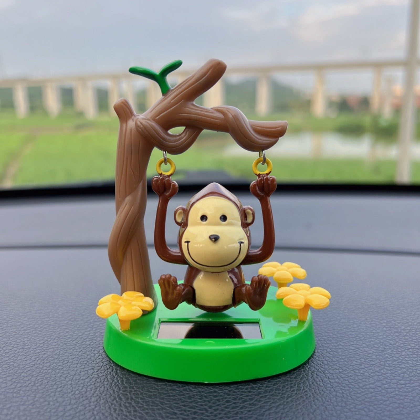 DJKDJL 3.54" Funny Swing Dance Monkey Solar Toy, Motion Activated ...
