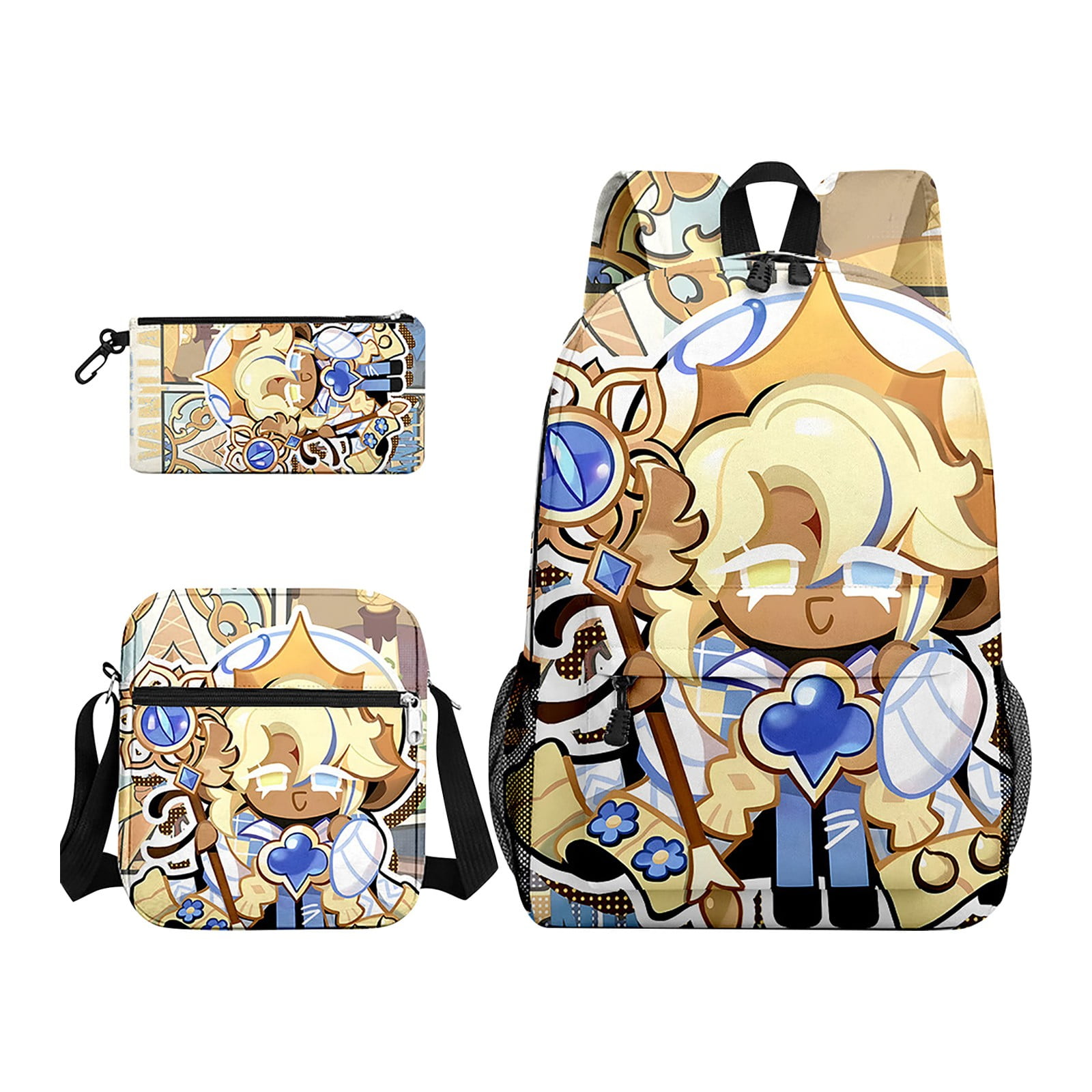 DJKDJL 3 PCS Cookie Run: Kingdom Backpack Collection, Pure Vanilla ...
