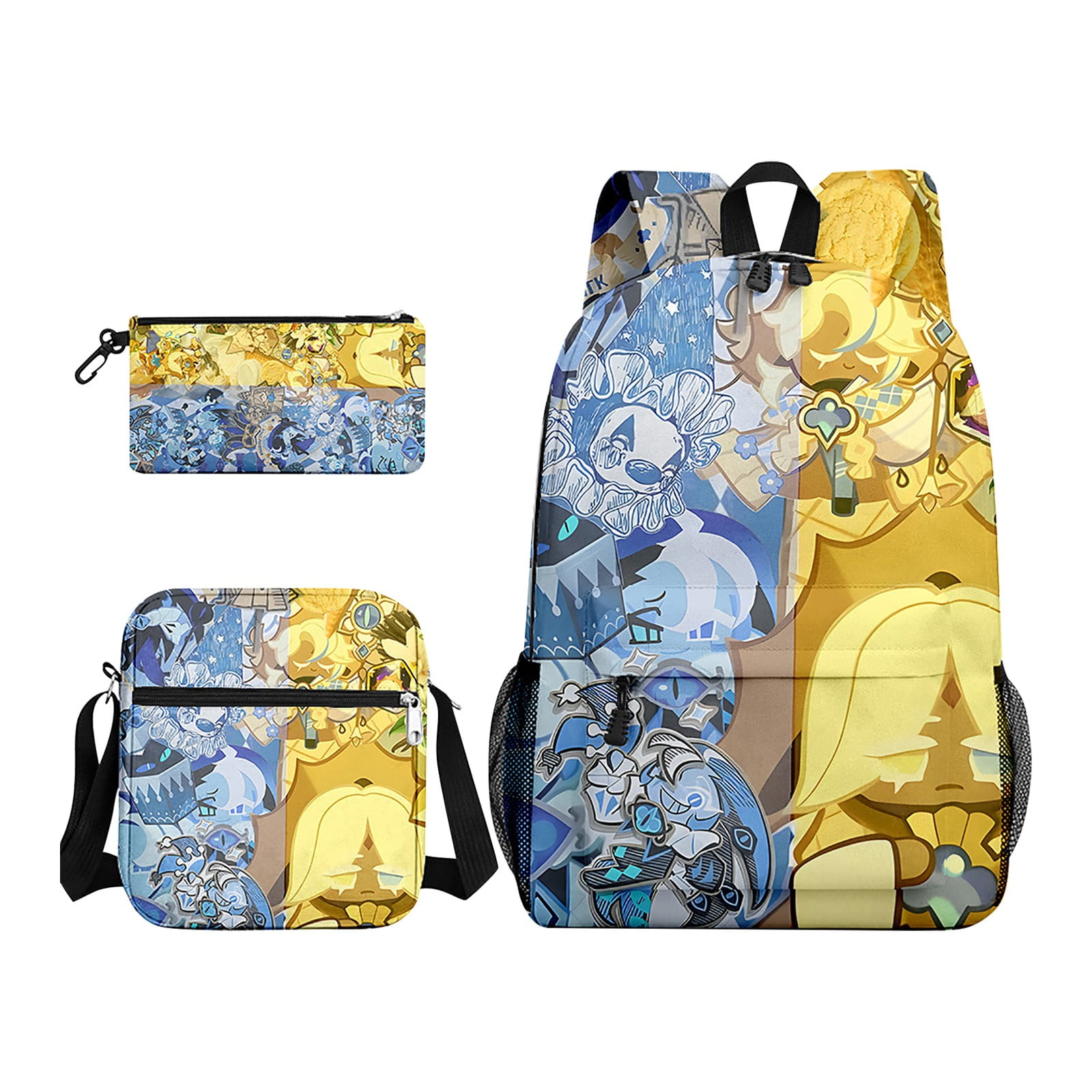 DJKDJL 3 PCS Cookie Run: Kingdom Backpack Set, Dual Cookie Bagpack with ...