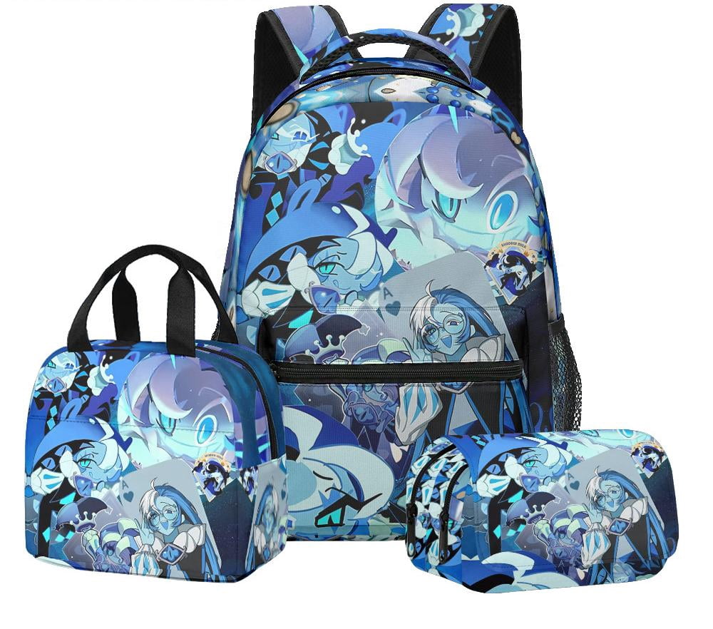 DJKDJL 3 PCS Cookie Run: Kingdom Backpack Set, Shadow Milk Cookie ...