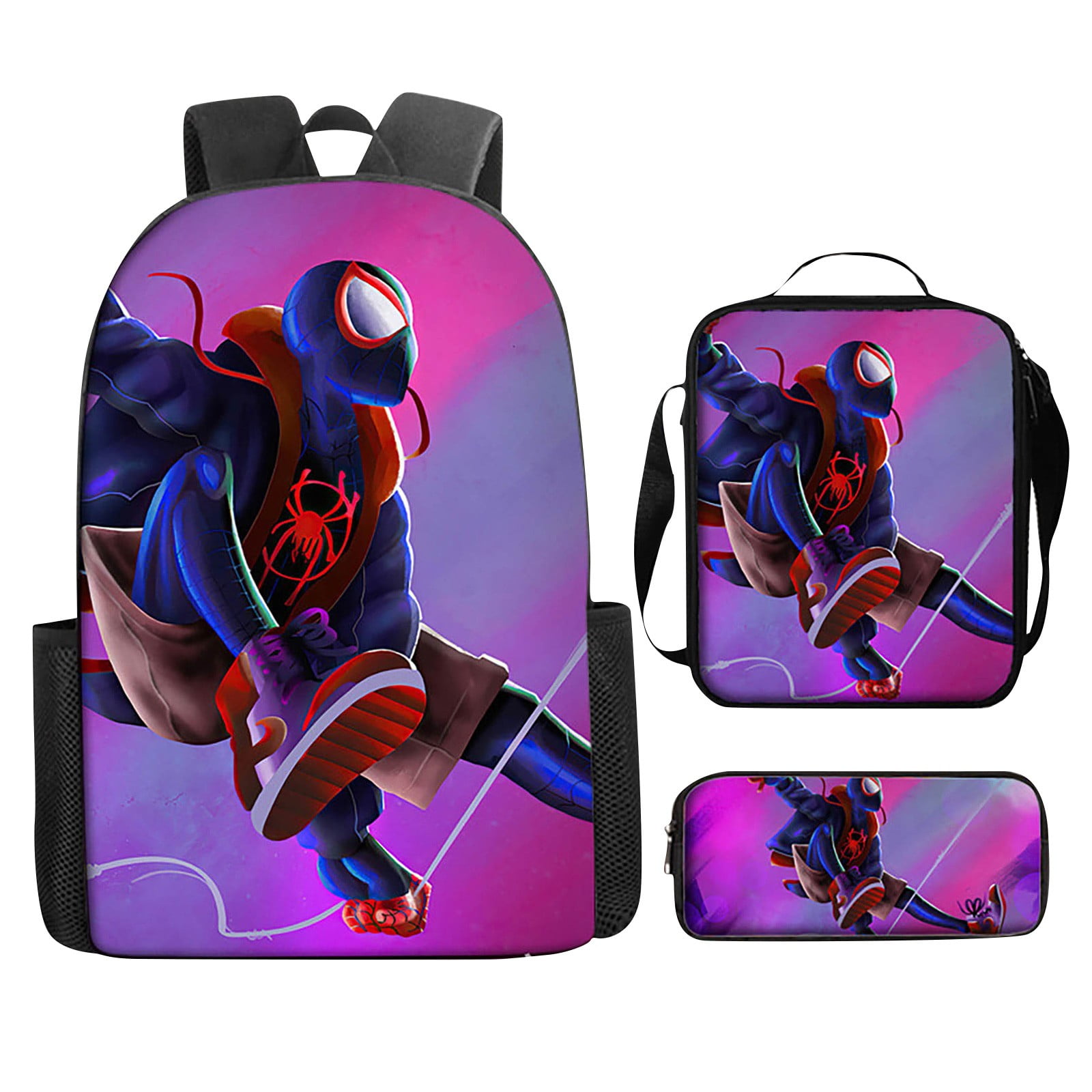 DJKDJL 3 PCS Spider Superhero Student Backpack, Back to School, Student ...