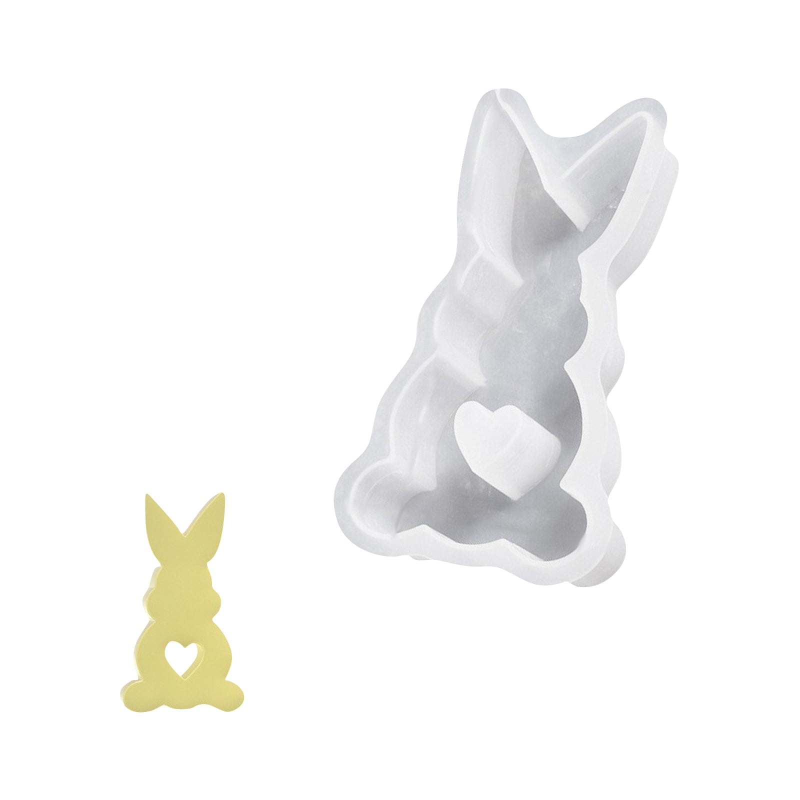 DJKDJL 3D Cute Cartoon Rabbit Silicone Candle Molds for Resin Gypsum ...