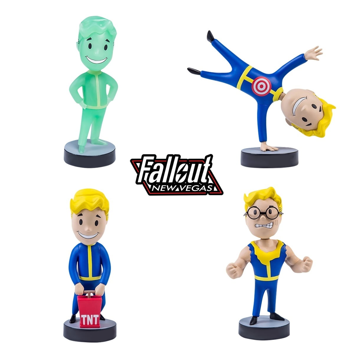DJKDJL 4PCS Fallout Vault Boy Bobblehead Collectibles - 5.9" Fallout ...