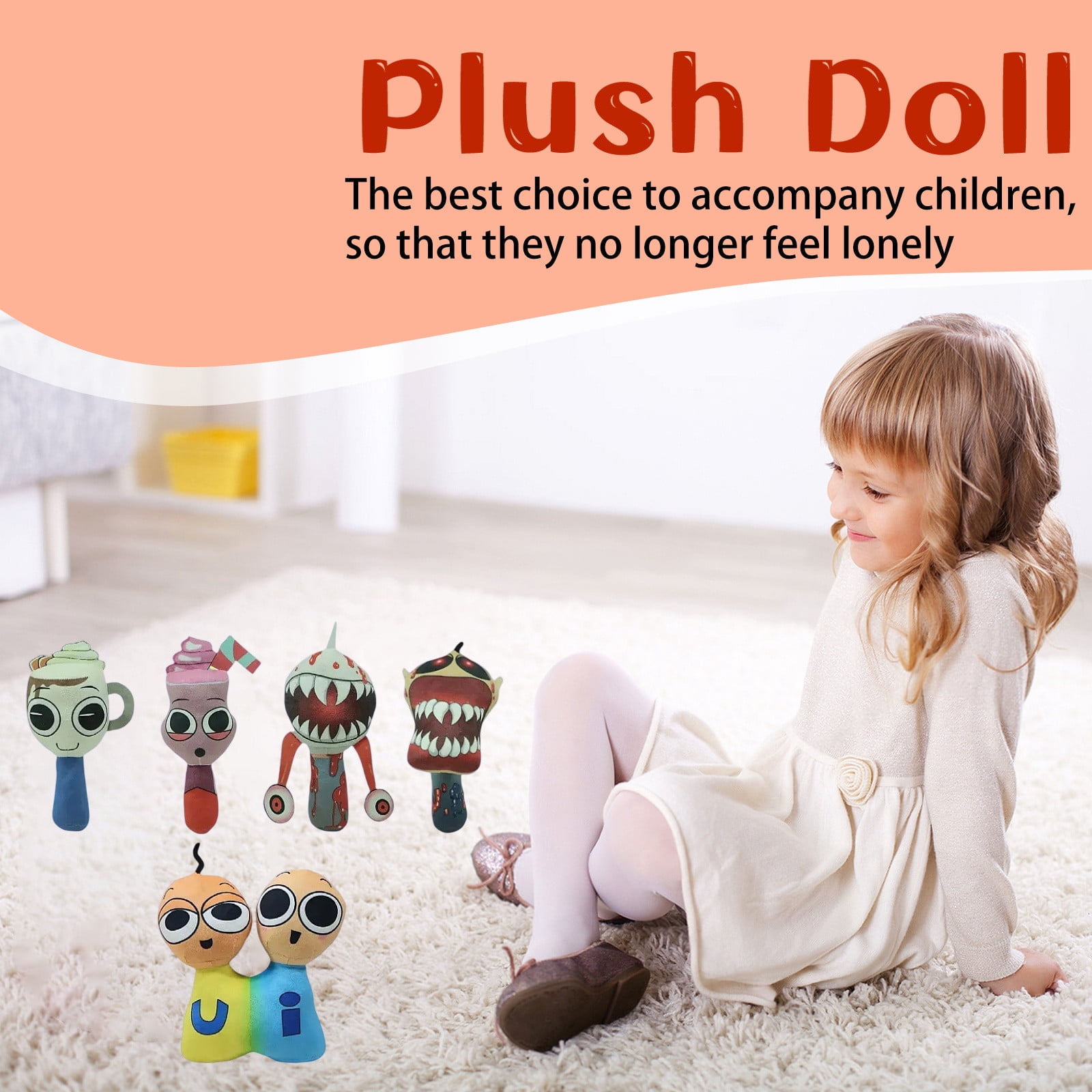 DJKDJL 5 PCS Sprunki Plush Toy Collection, Cute Spunky Character ...