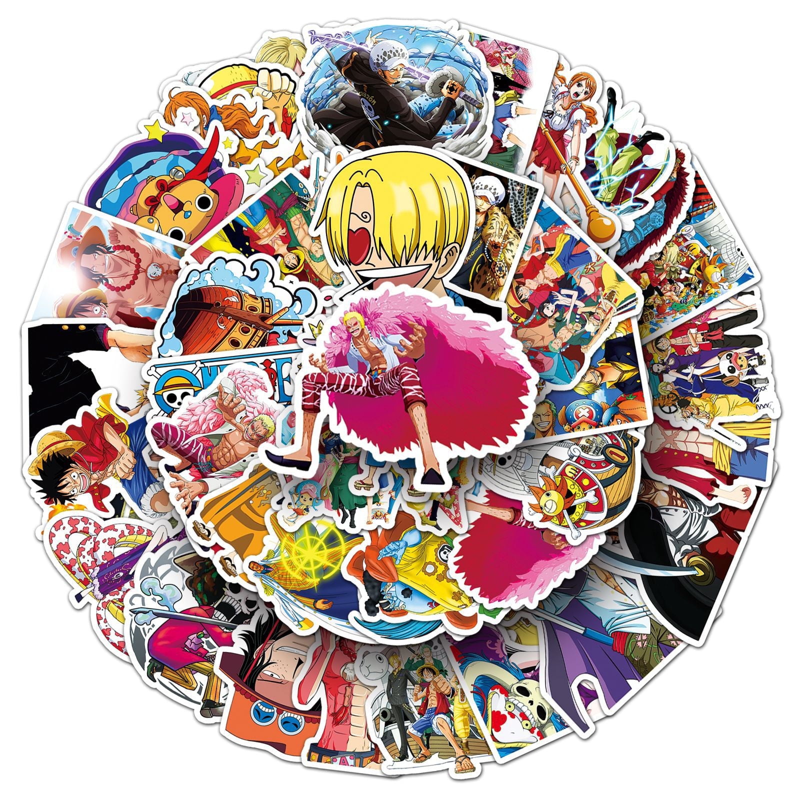50 Pcs One Piece Stickers, One Piece Animate Merch Kids Waterproof ...