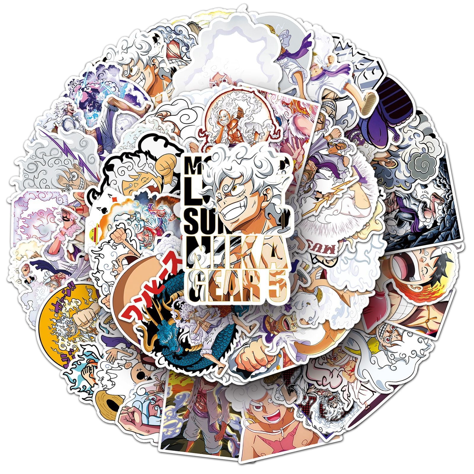 50 Pcs One Piece Stickers No-repeat, Detailed One Piece Animation Merch ...