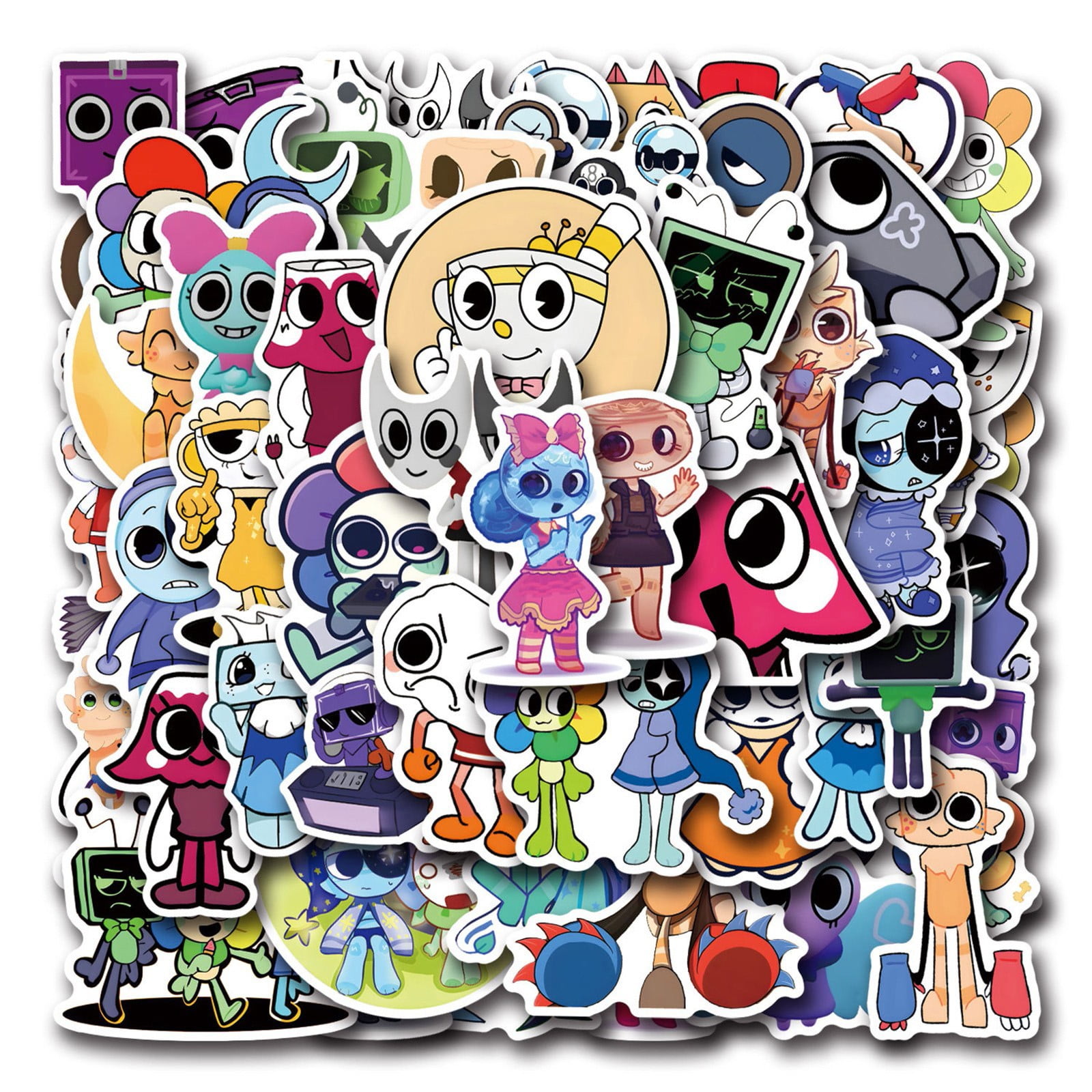 DJKDJL 54 PCS Dandy's World Stickers Pack, Cute Cartoon Decals ...