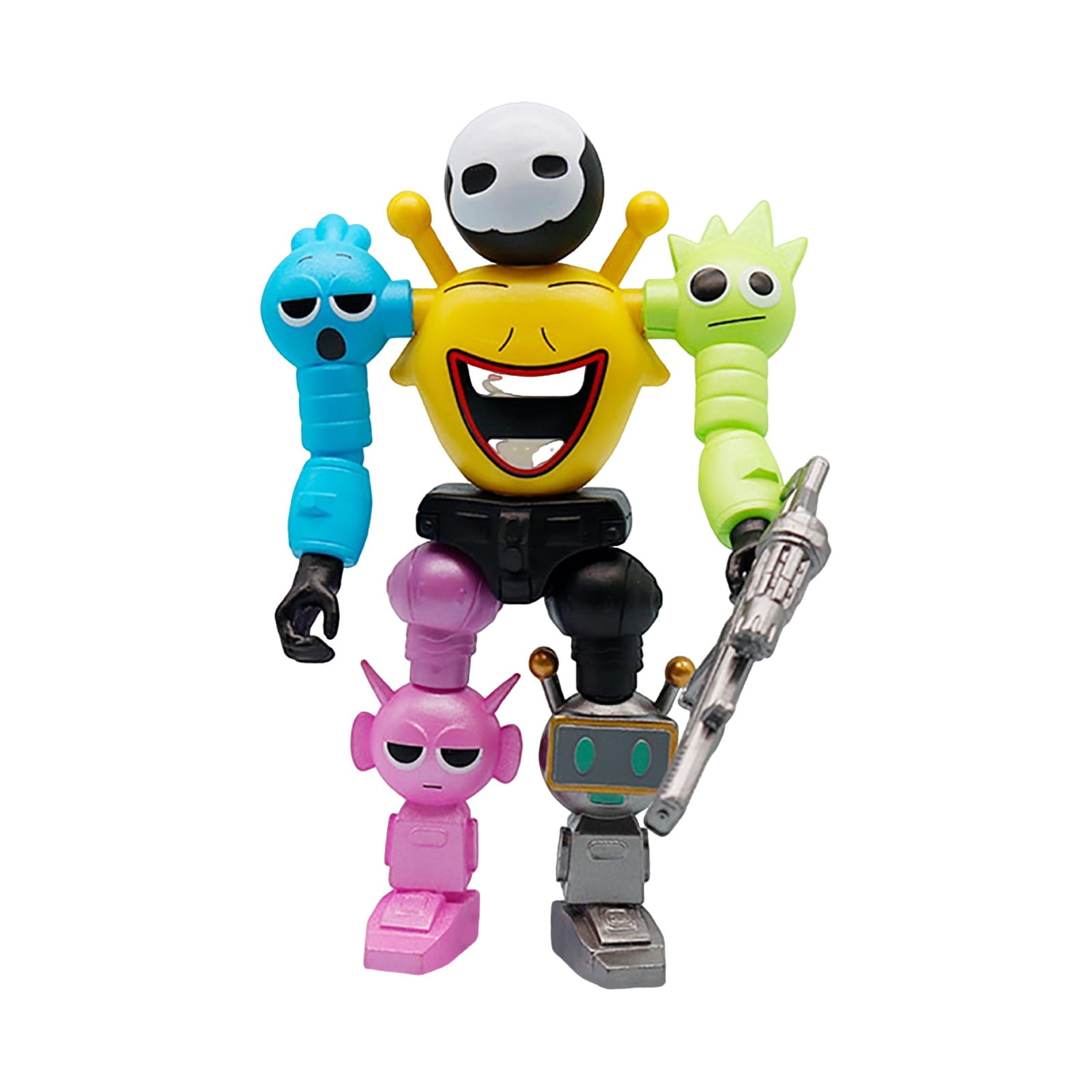 DJKDJL 6.7" Sprunki Action Figure with Mix-and-Match Parts, Funny ...