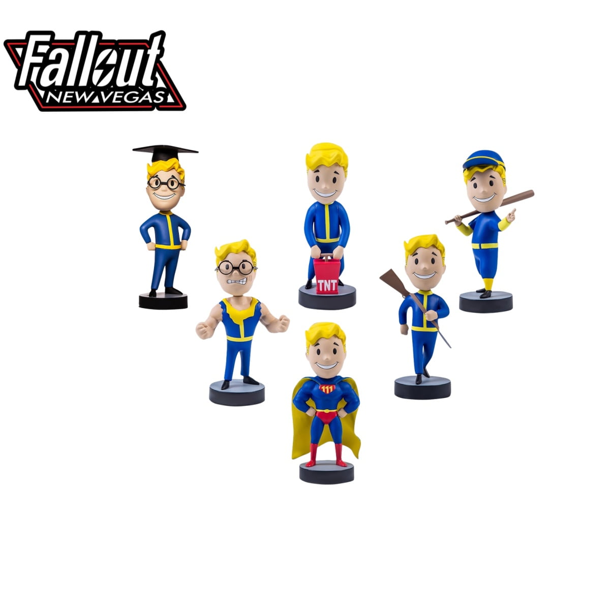 DJKDJL 6PCS Fallout Vault Boy Bobblehead Collectibles - 5.9" Fallout ...