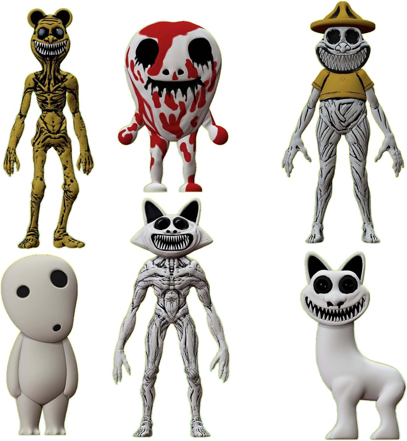 DJKDJL Zoonomaly Horror Adult Action Figures, Cotton, 6 Count - Walmart.com