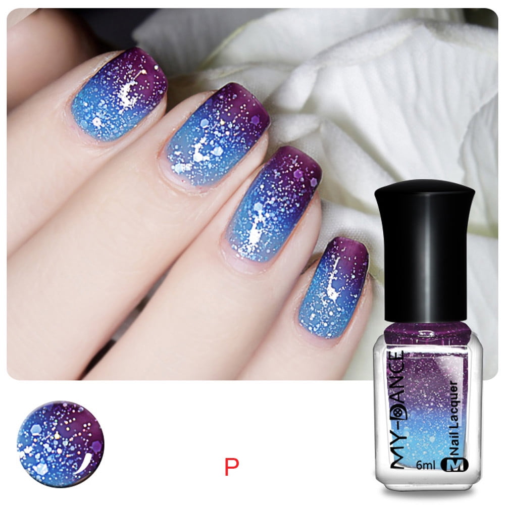 DJKDJL 6ml Color-Changing Nail Varnish - Peel Off Design, Sexy Long ...