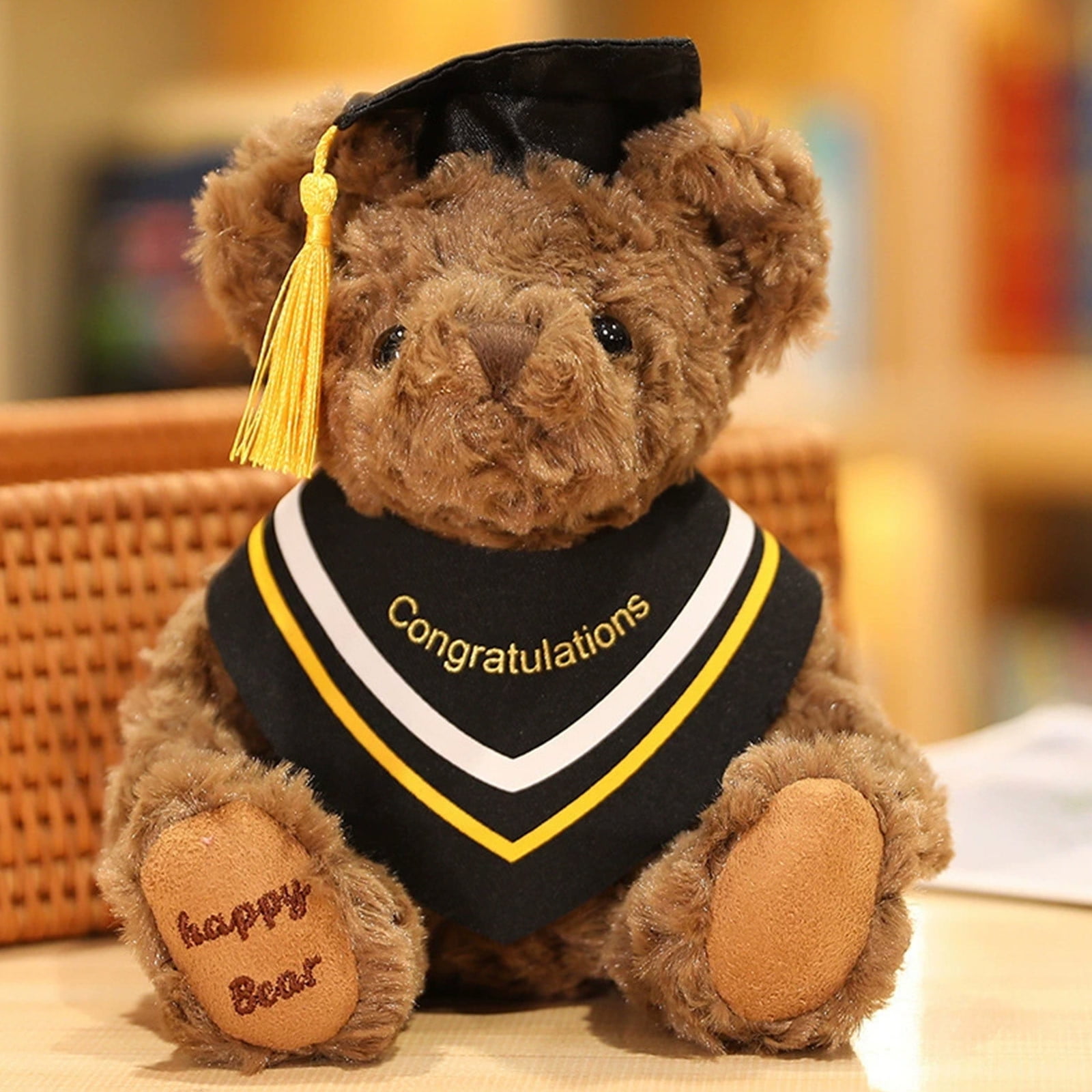 DJKDJL 7.8" Graduation Stuffed Animal Plush Bear, Brown Plush ...