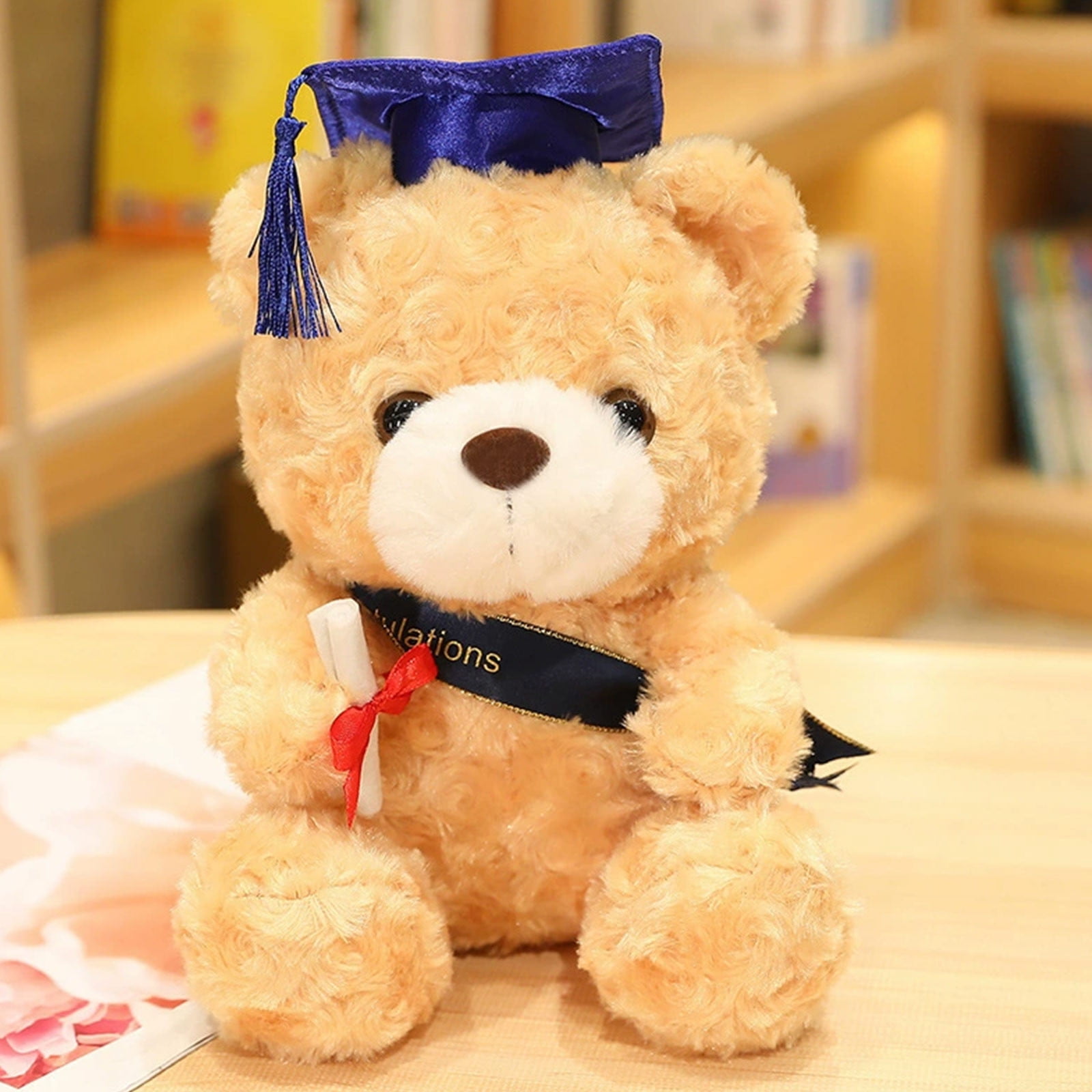 DJKDJL 7.8" Graduation Stuffed Animal Plush Bear, Light Brown Plush ...