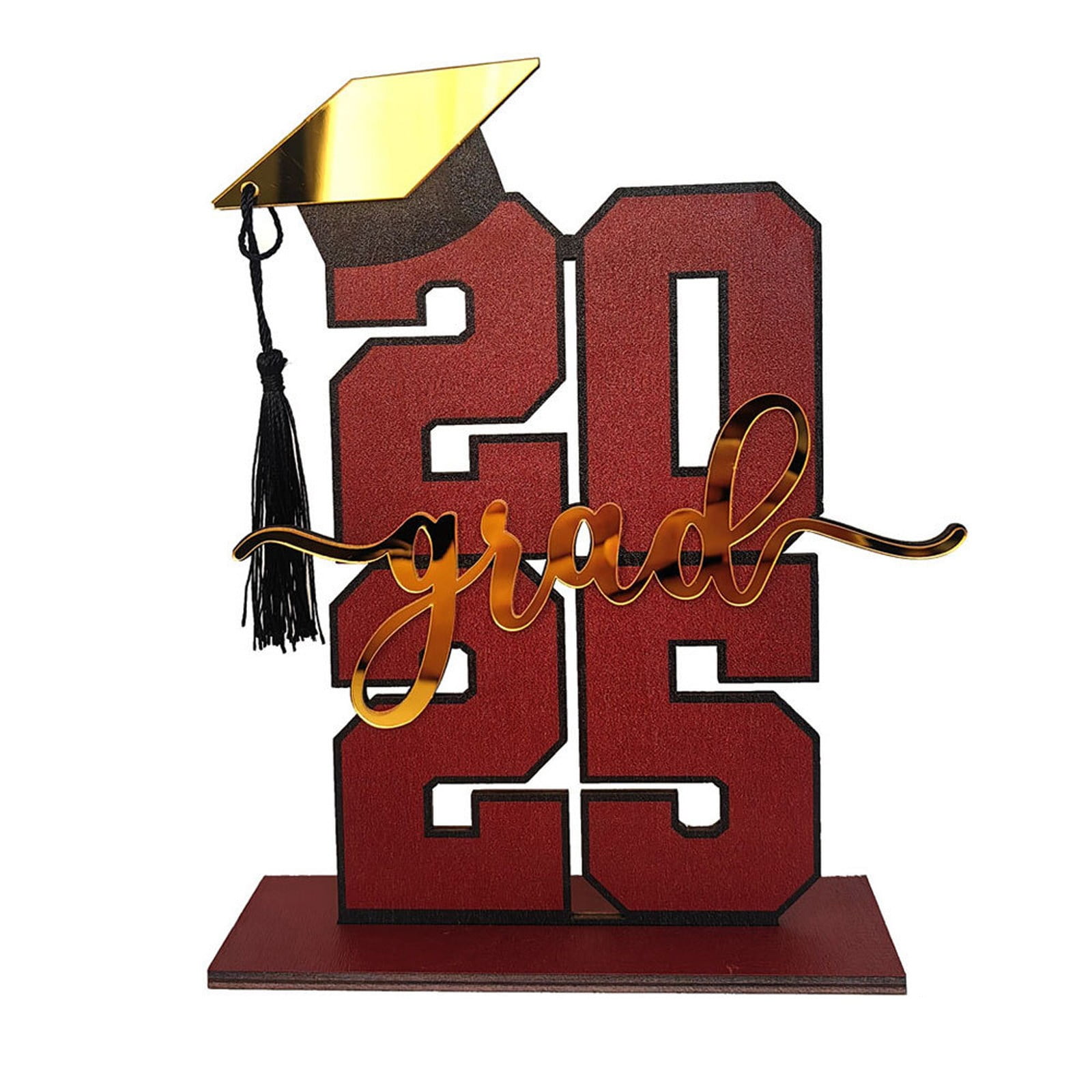 DJKDJL 8" 2025 Congrats Grad Wooden Desk Decoration, 2025 Class ...