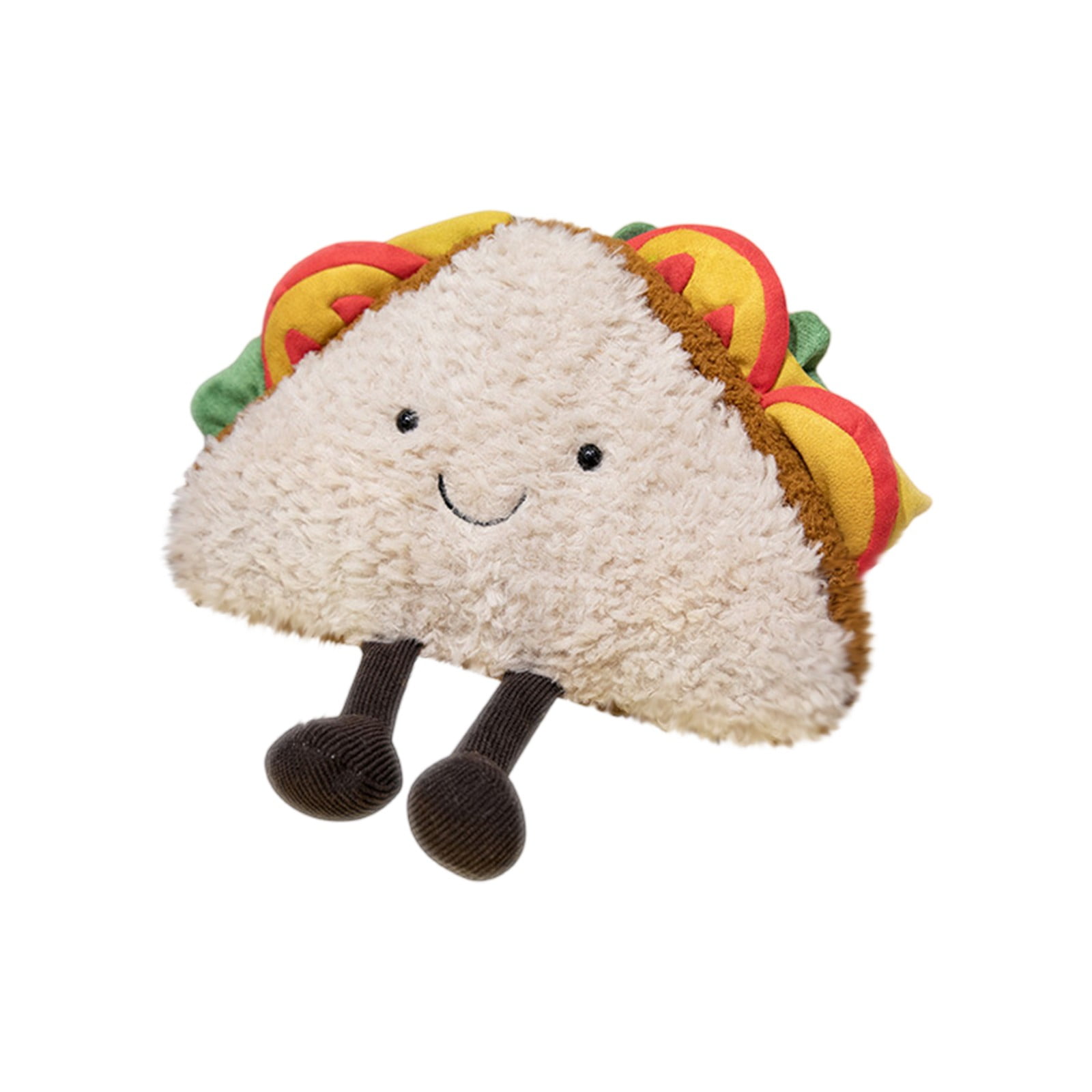DJKDJL 9.84" 𝓙𝓮𝓵𝓵𝔂𝓬𝓪𝓽 Amuseable Food Taco Stuffed Animal Plush, Cute ...