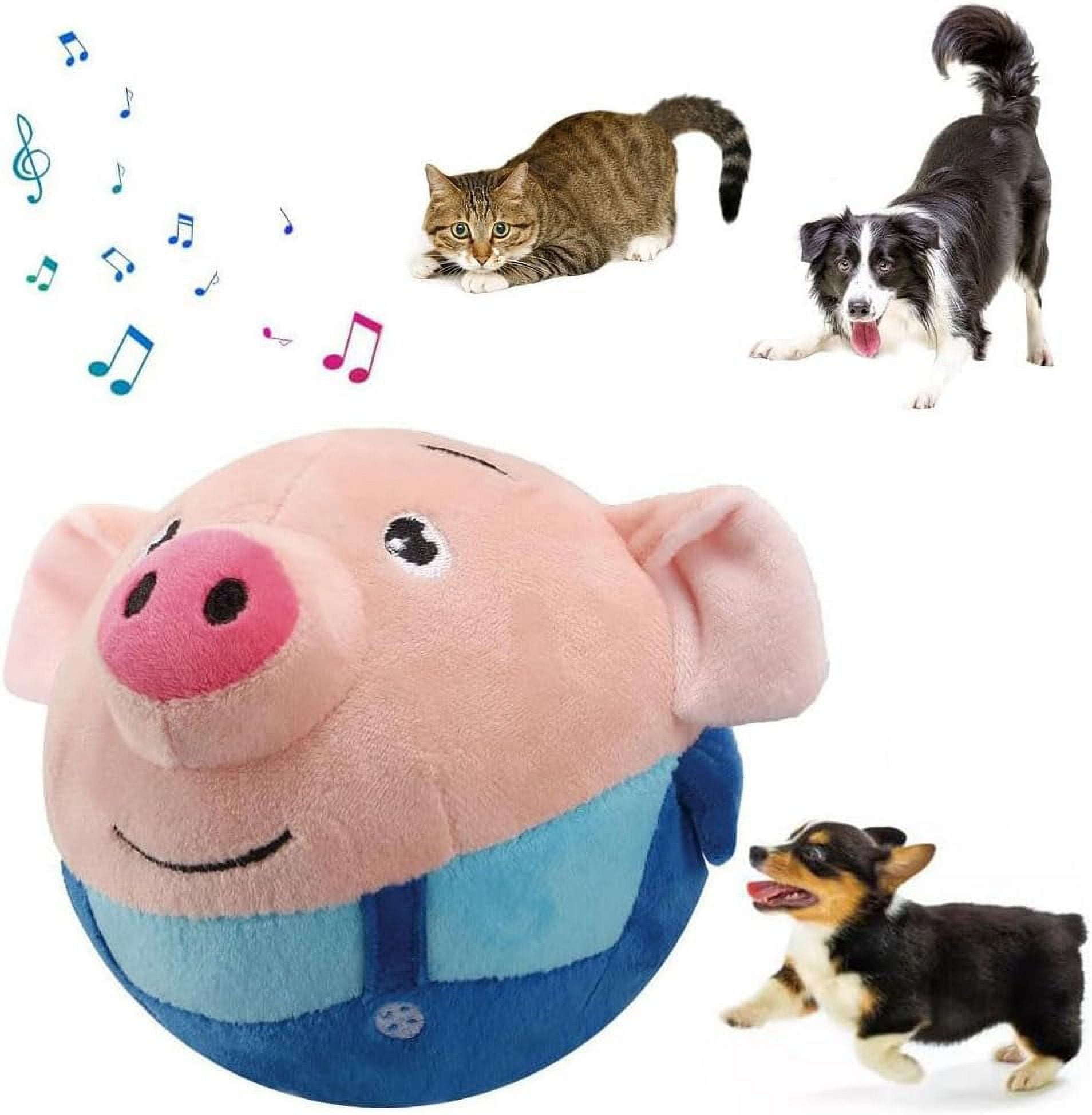 DJKDJL Active Moving Pet Plush Interactive Dog Toys, Squeaky Moving Dog ...