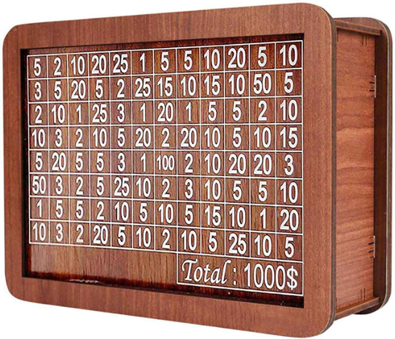 DJKDJL Cash Vault Wooden Savings Box, Cash Saver Box, Money Saving Box ...